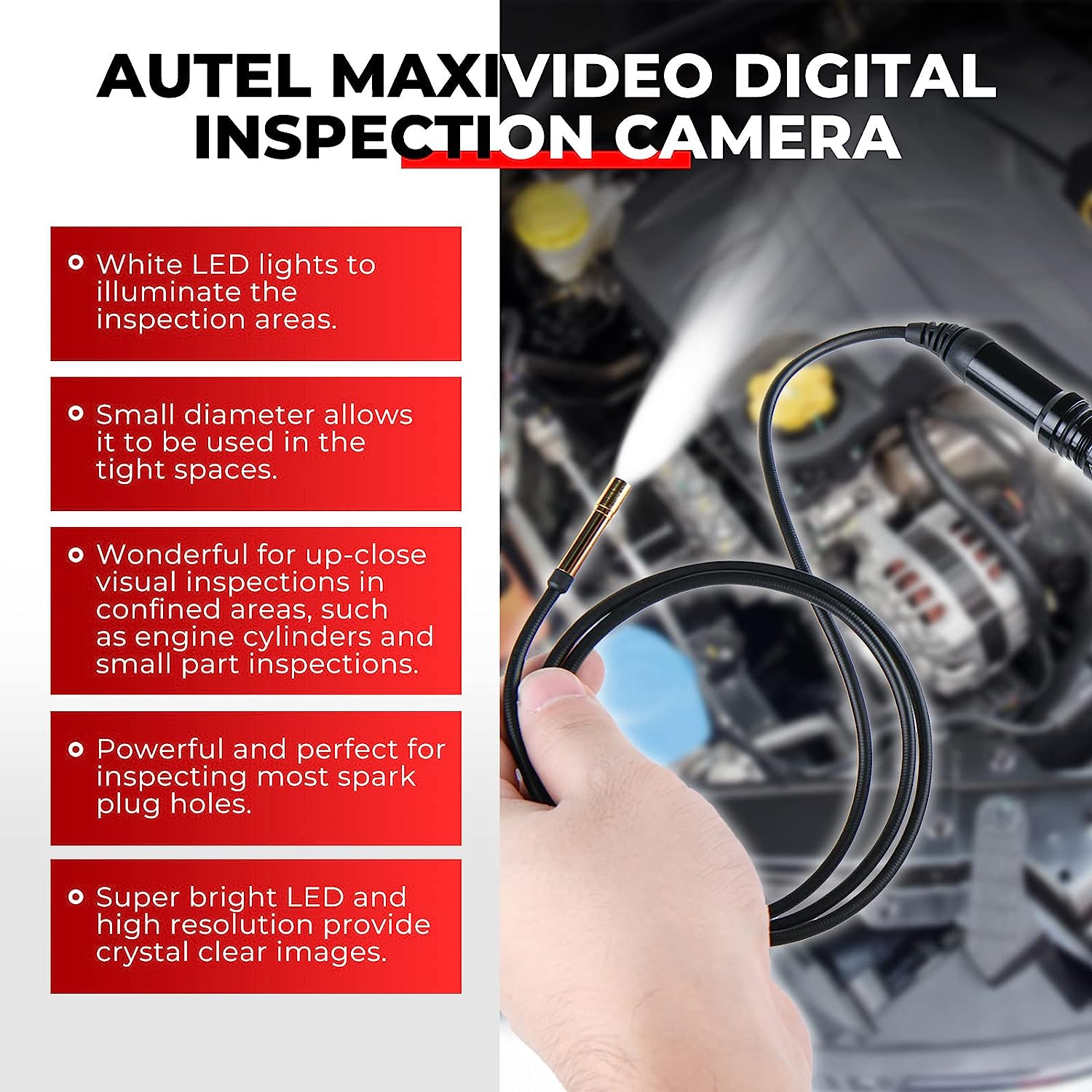 Autel MaxiVideo MV105S Videoscope inspection camera - Auto Tools SA
