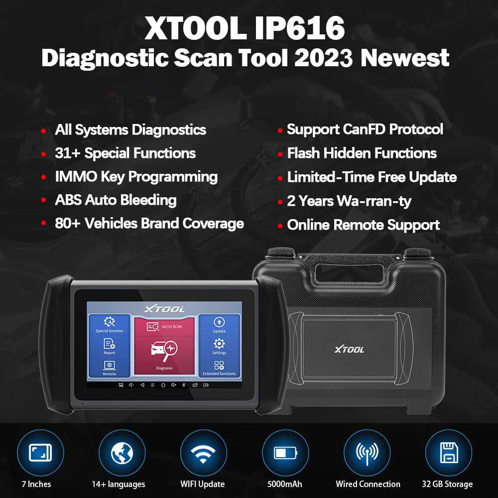 Xtool InPlus IP616 Diagnostic Tool & Key Programmer, 31 Service ...